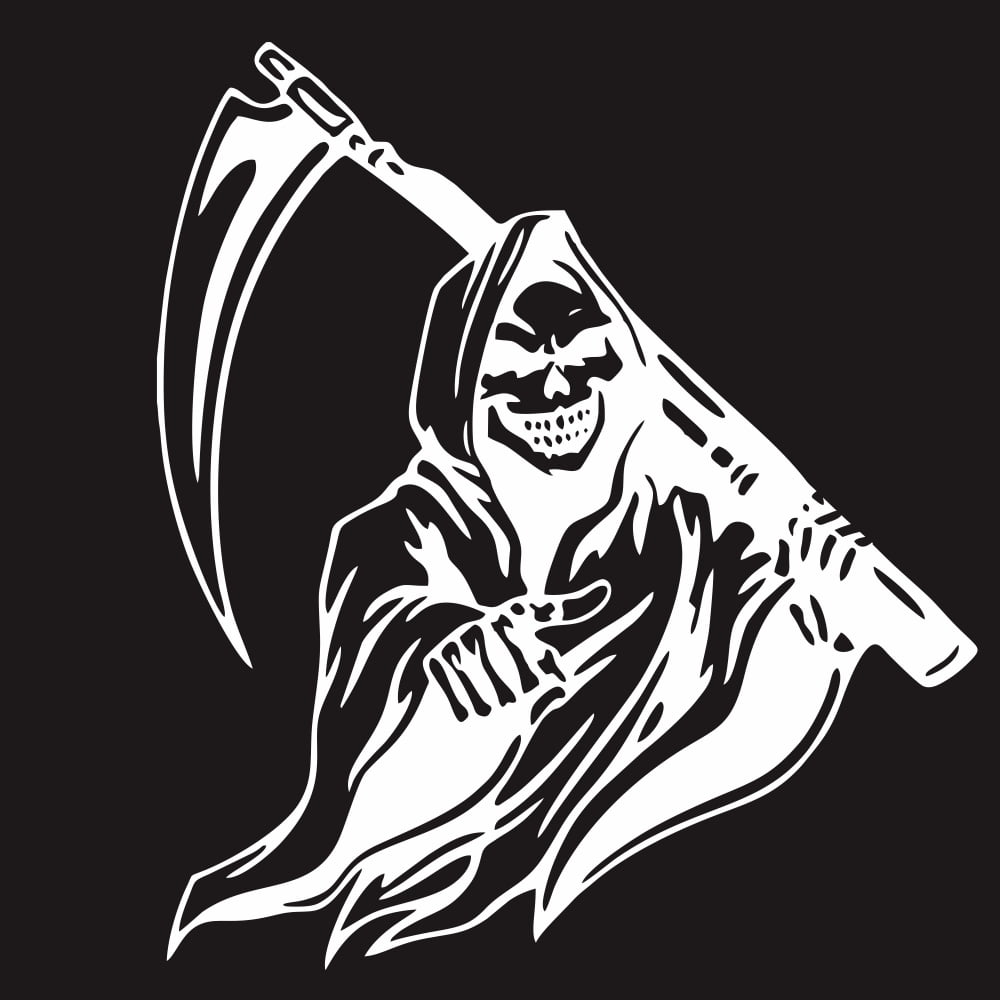 Car Sticker Grim Reaper Skull Pattern Decal Machine Car Truck Wall ...
