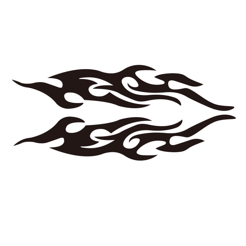 Car Sticker Modified Flame Decals Bumper Hood Rearview Mirror Head ...