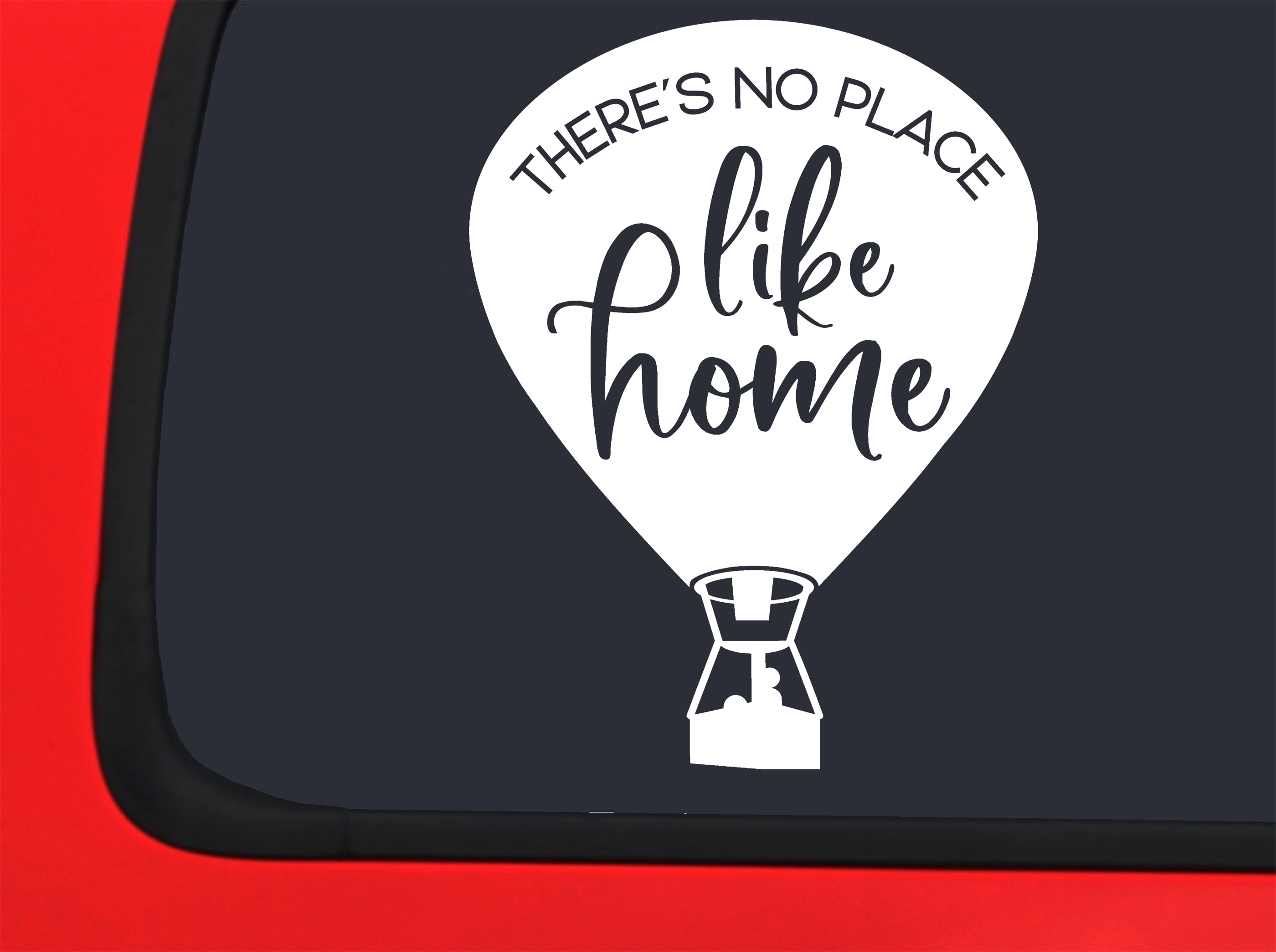 Car Sticker No Place Like Home Hot Air Balloon Wizard Of Oz Car Window ...