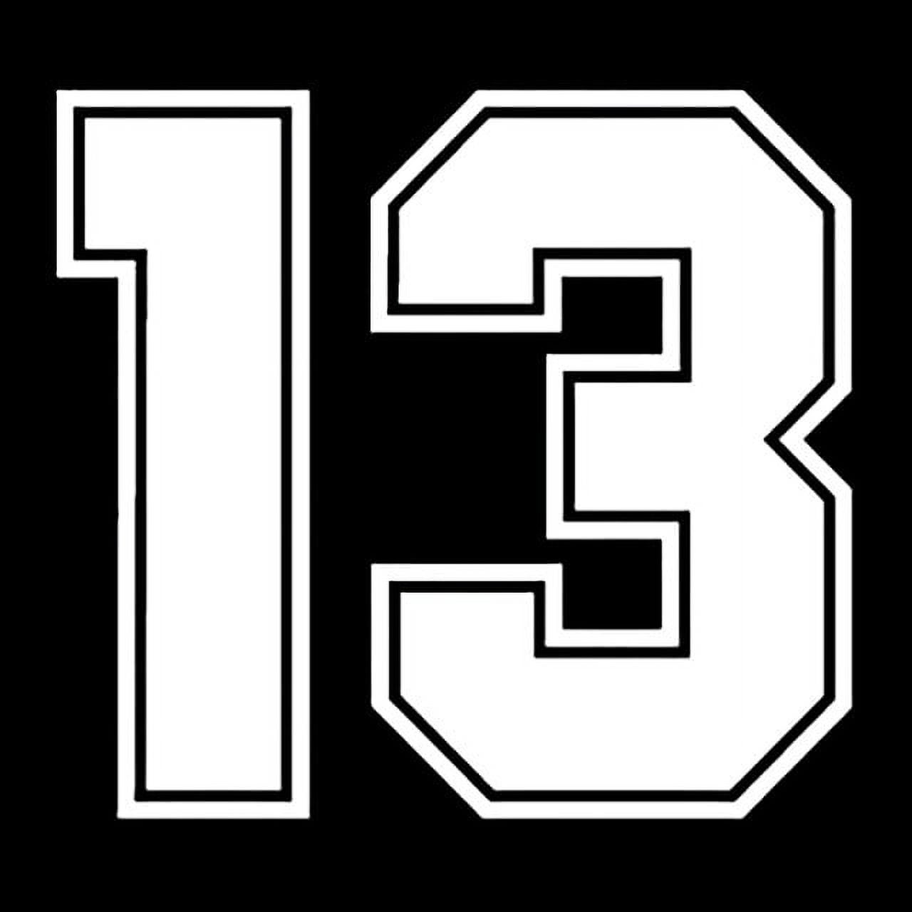 Colorful Number 13 Car Sticker: Creative Vehicle Auto Decor for Car ...