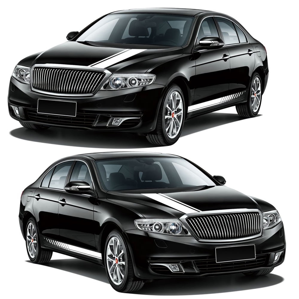 Car Sticker,Side Roof Decal Universal White Car Body Side Roof Car Body ...