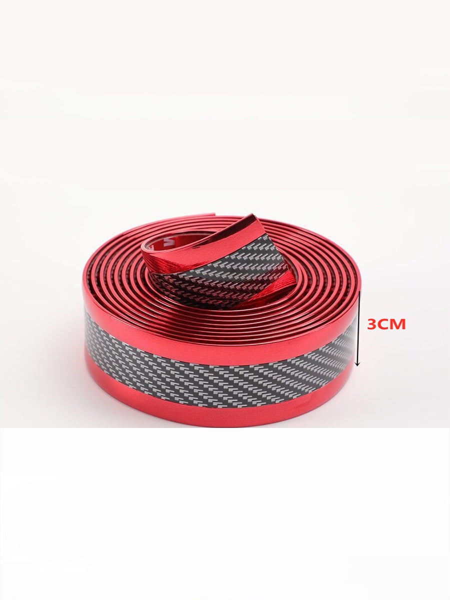Car Stickers Anti Scratch Door Sill Protector Rubber Strip Carbon Fiber ...