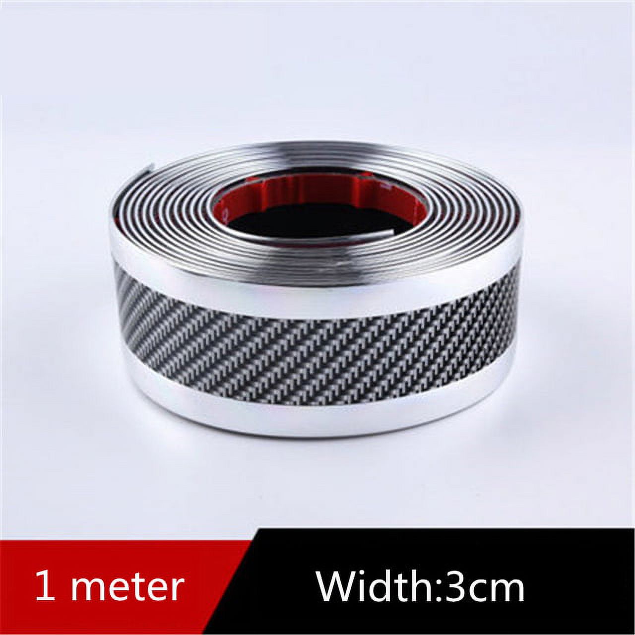 Car Stickers Anti Scratch Door Sill Protector Rubber Strip Carbon Fiber ...