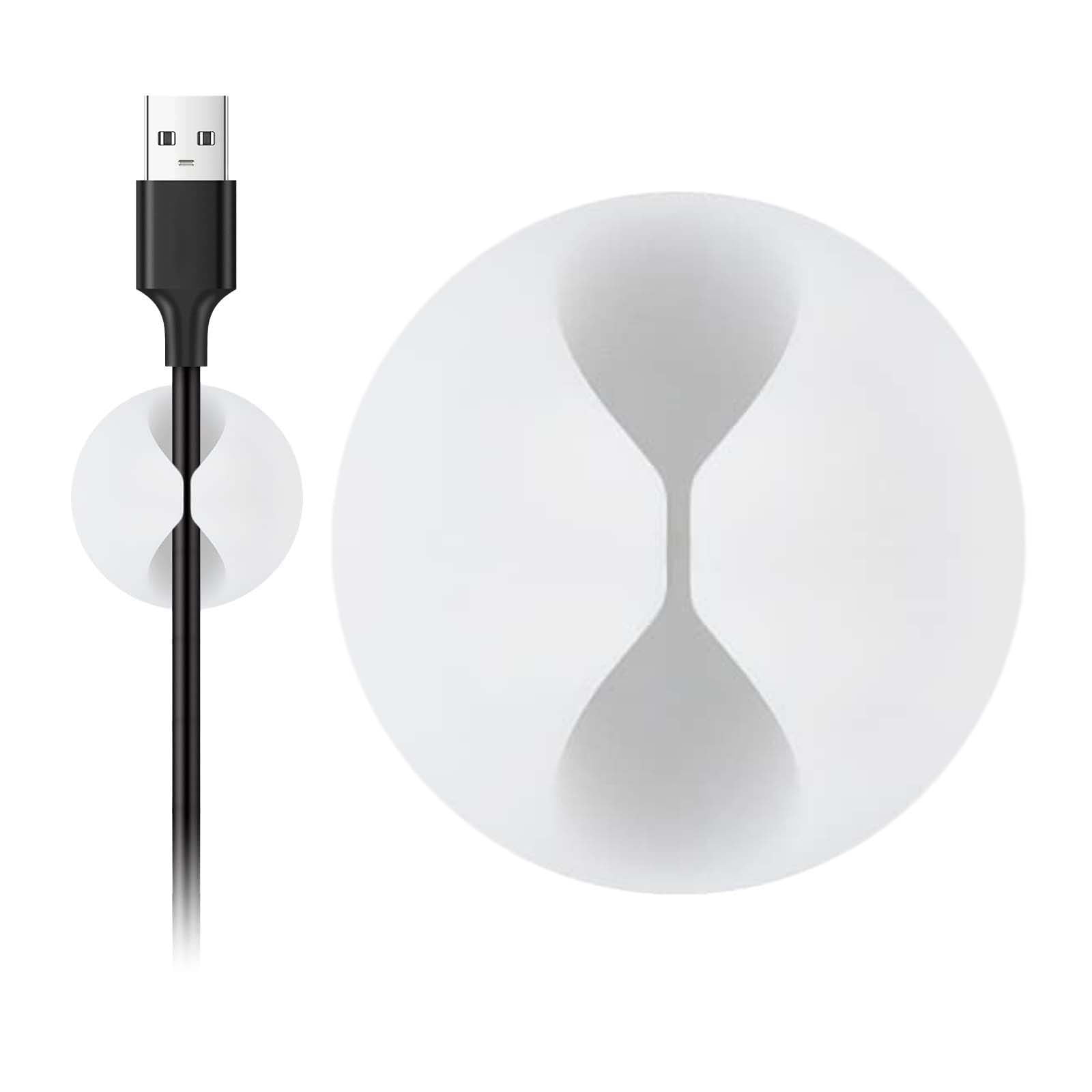 Car Stickers,Cable Clips White Holder Cable Management Wire Organizer ...