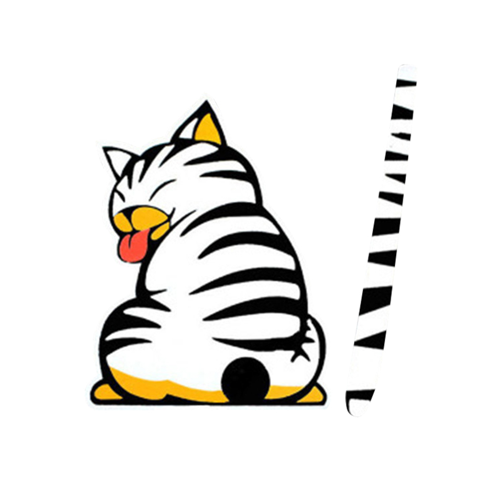 Car Stickers Cartoon Cats Moving Tail Rear Window Wiper Reflective ...