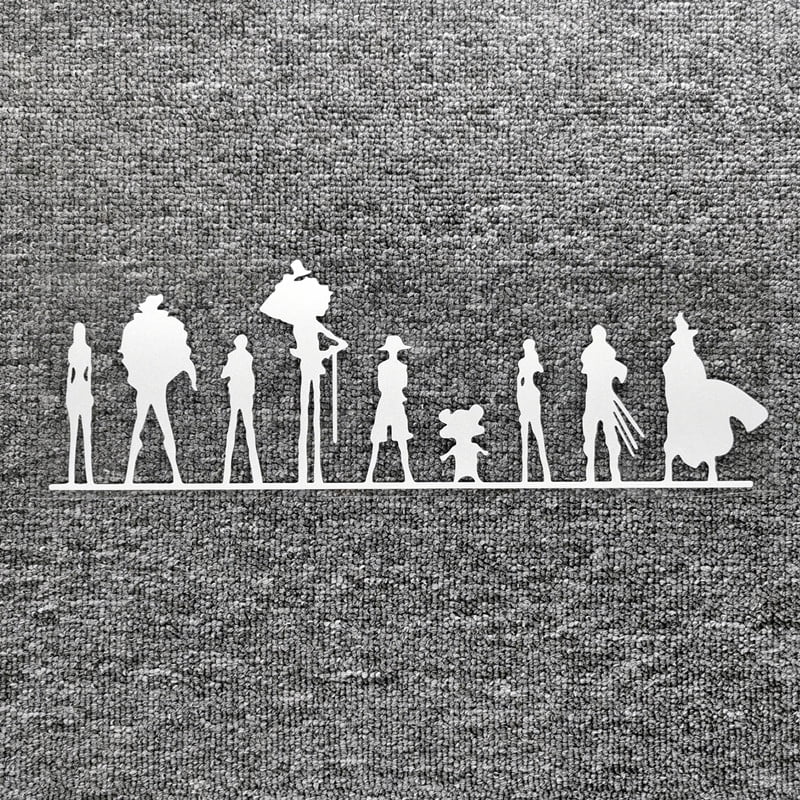 Car Stickers Luffy Straw Hat Pirates Reflective Decoration For Doors ...