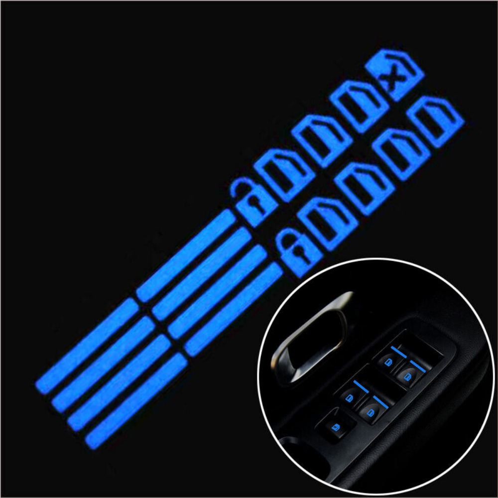 Car Stickers Luminous Window Switch Door Window Night Safety Decals ...