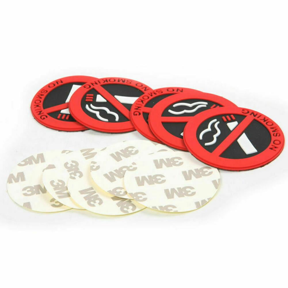 Car Stickers NO SMOKING Sign Warning Logo Rubber Stickers Car Taxi ...