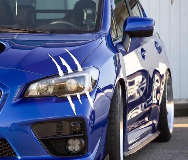 Car Stickers Reflective WHITE Monster Claw Scratch Marks Headlight ...