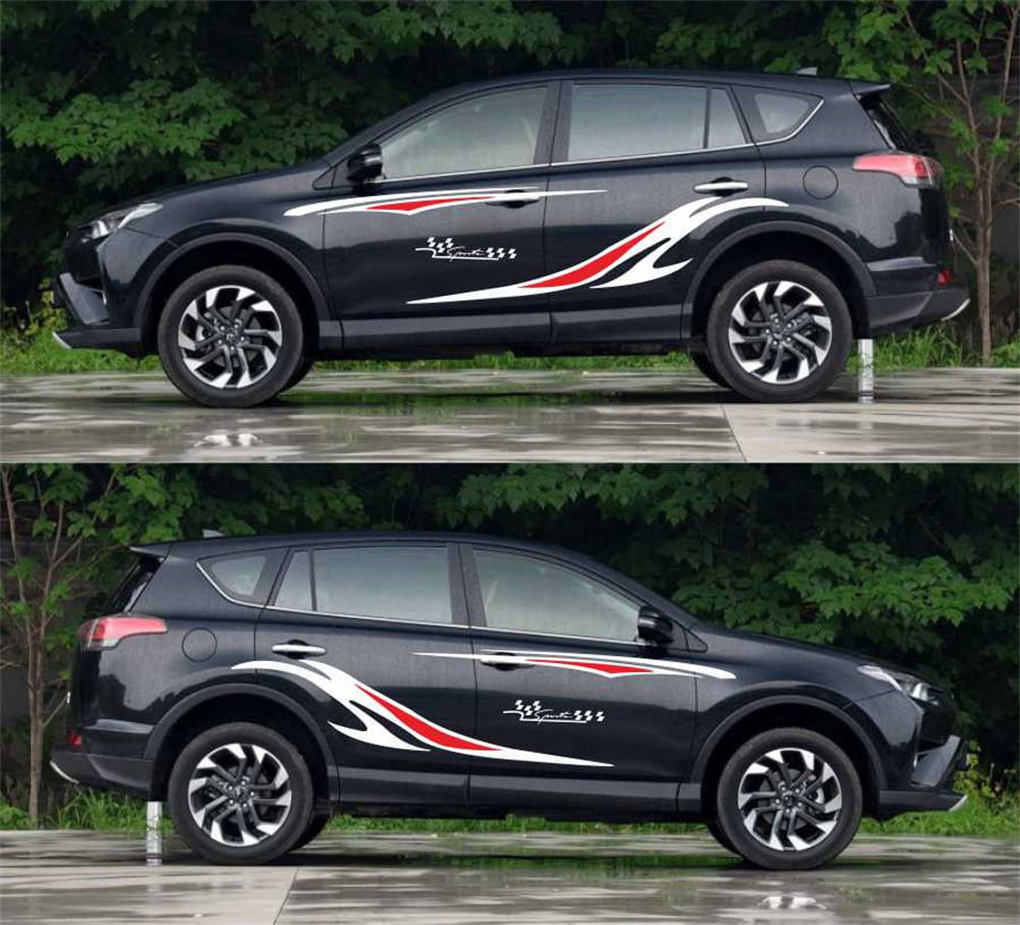 Car Stickers Stripes Graphics (Two side) Vinyl Graphics Decals For ...