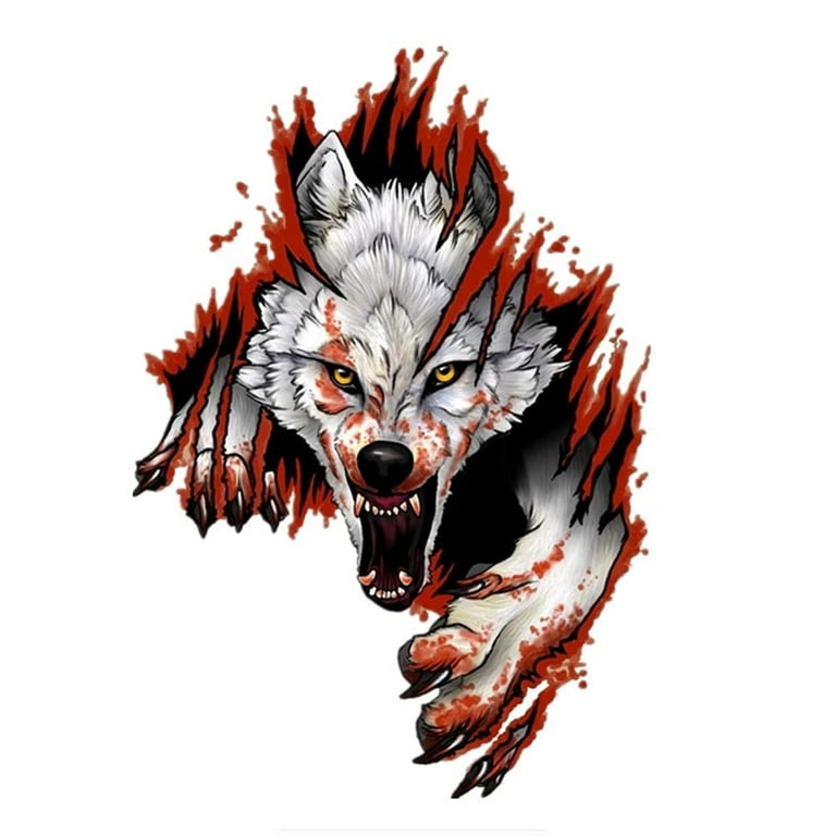 Wolf Head Car DC0002 Wolf Head Decal Car Sticker Native American