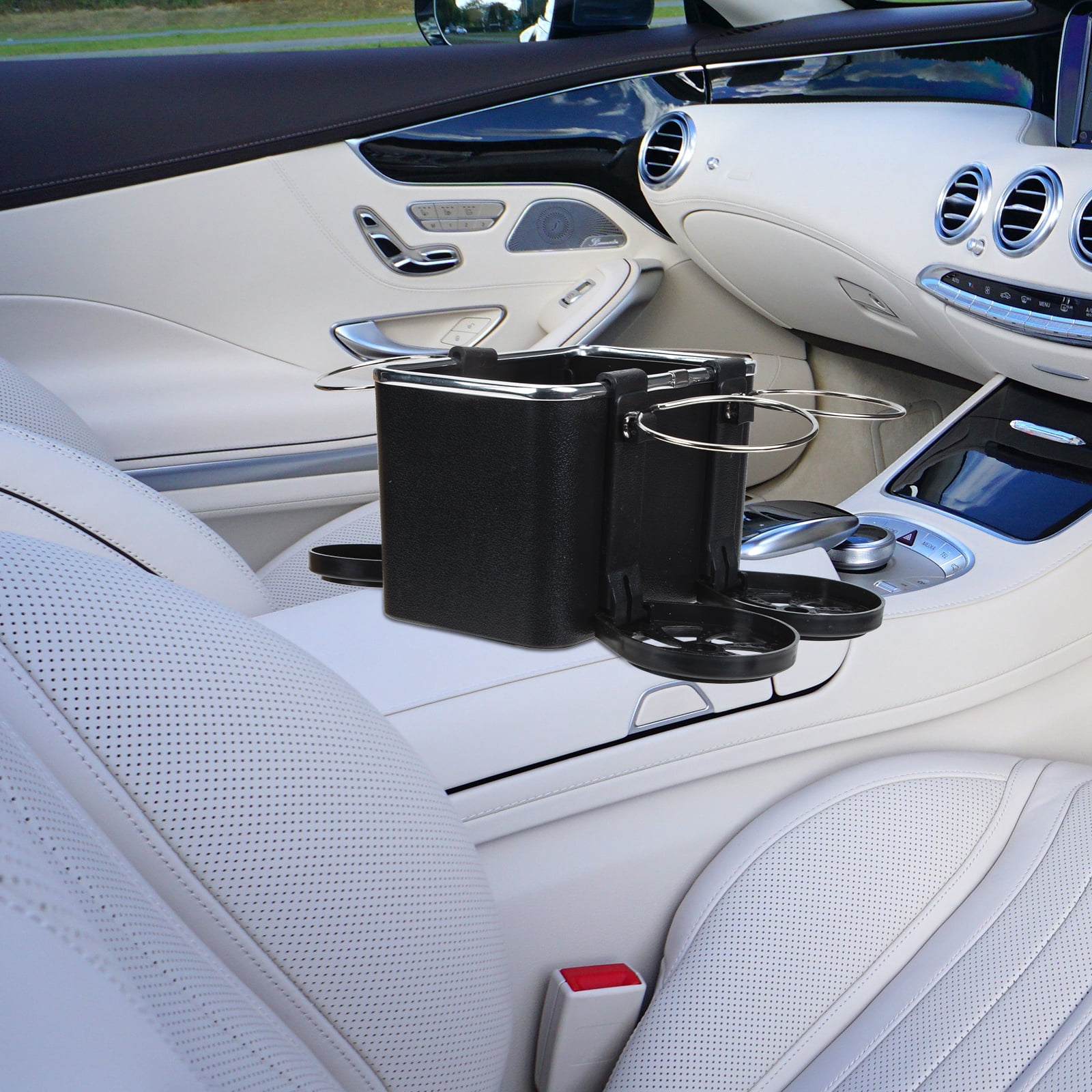 LIOOBO Center Console Cup Holder Car Storage Box Black 1Pcs - Walmart.com