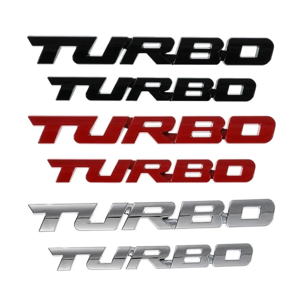 Car Styling Car Turbo Boost Loading Boosting 3D Metal Chrome Zinc Alloy ...