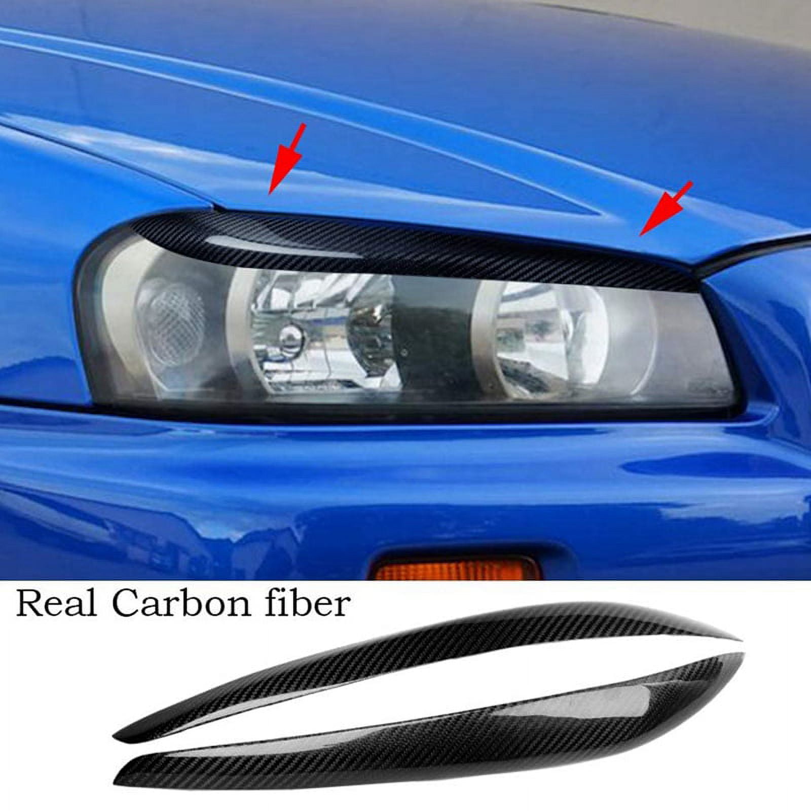 Car Styling Headlight Eyebrows Eyelids Stickers Trim for Skyline R34 ...