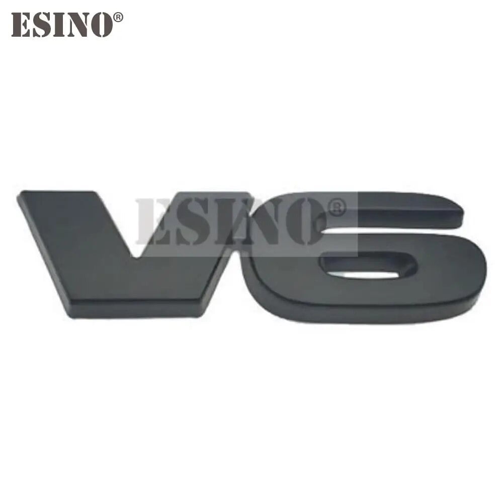 Car Styling V6 Engine Logo 3D Metal Alloy Adhesive Emblem Rear Trunk ...
