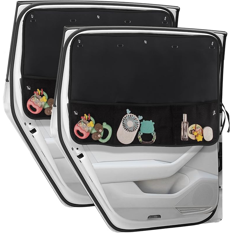 Car Sun Shade Side Window, 2pcs Blackout Car Window Shade with Storage ...