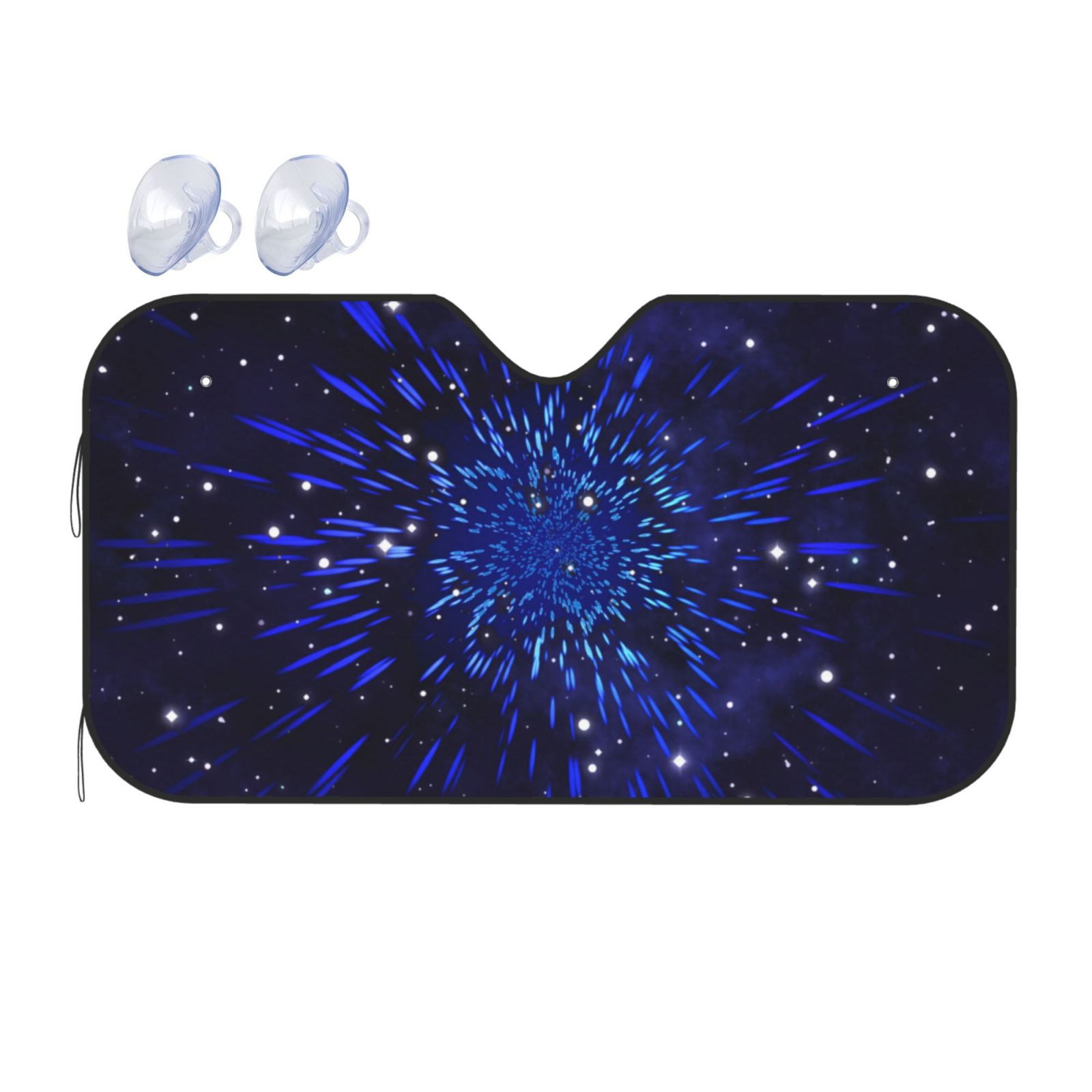 Car Sun Shade Windshield, Blue Star Cluster Automotive Front Window Sun ...