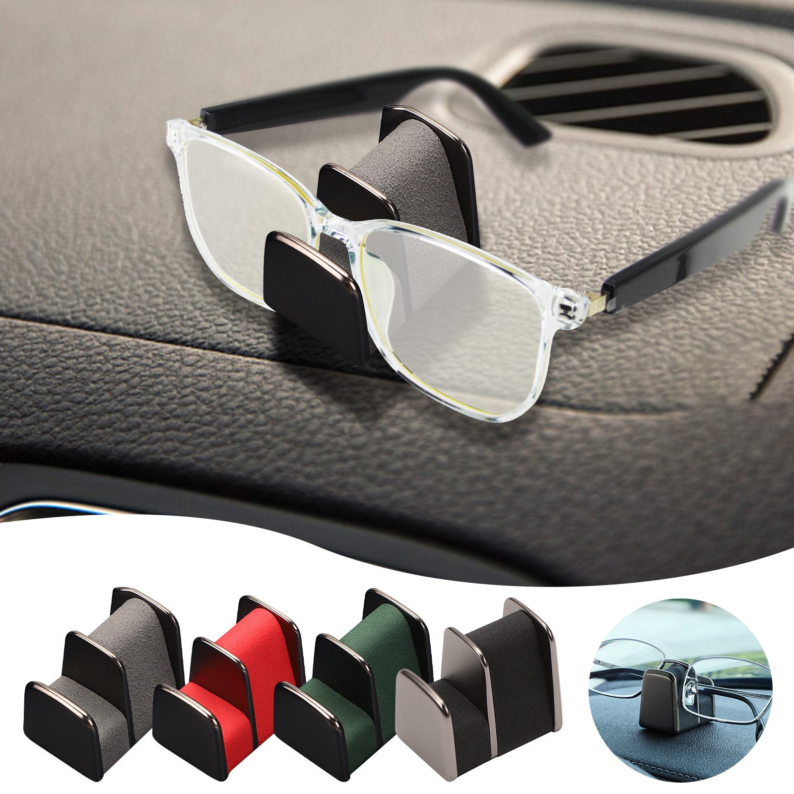 Car Sun Visor Clip, Metal Suede Storage Bracket, Multi-functional ...