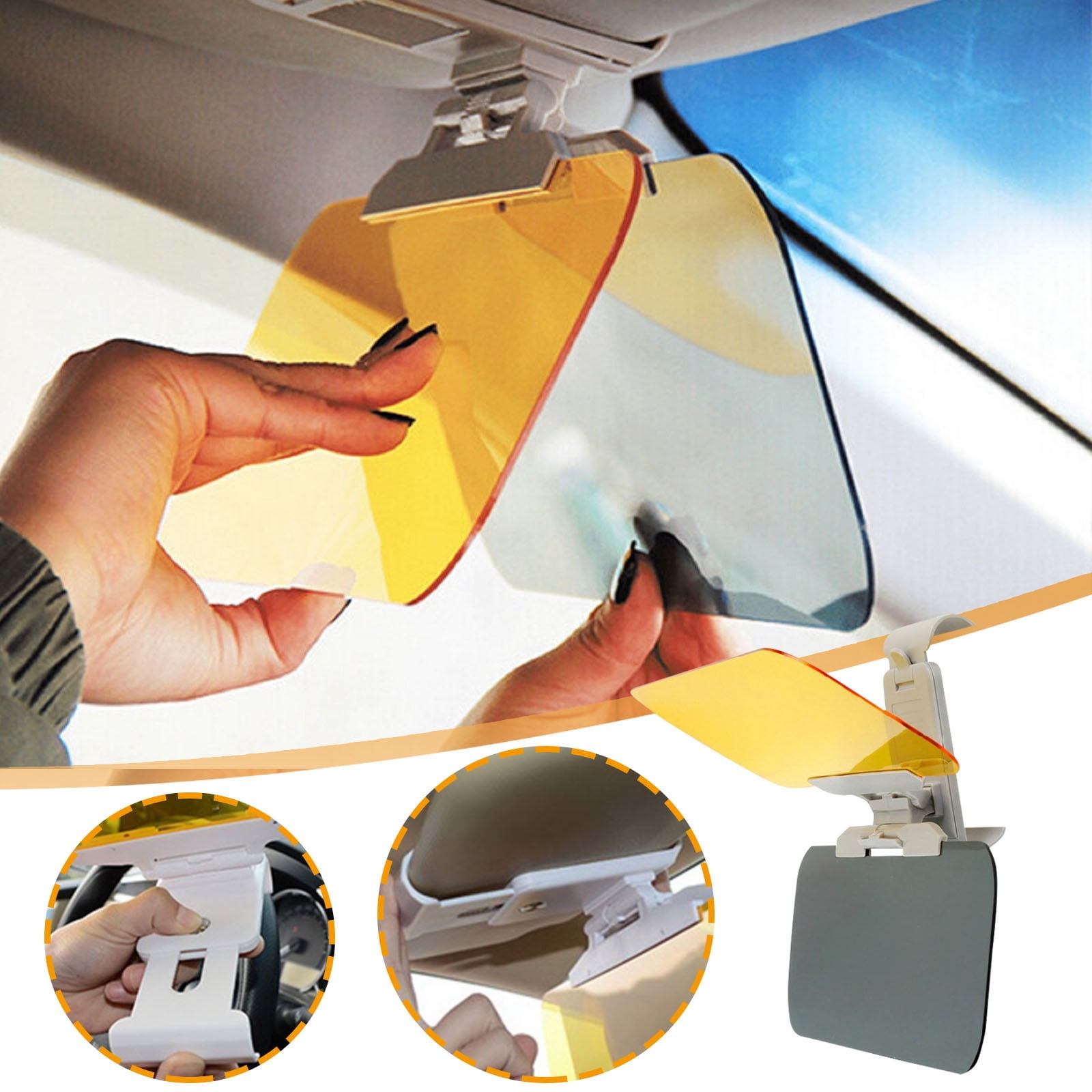 Car Sun Visor for Day and Night Driving | HD Rotatable Lens Reduces Glare & Visual Fatigue ...