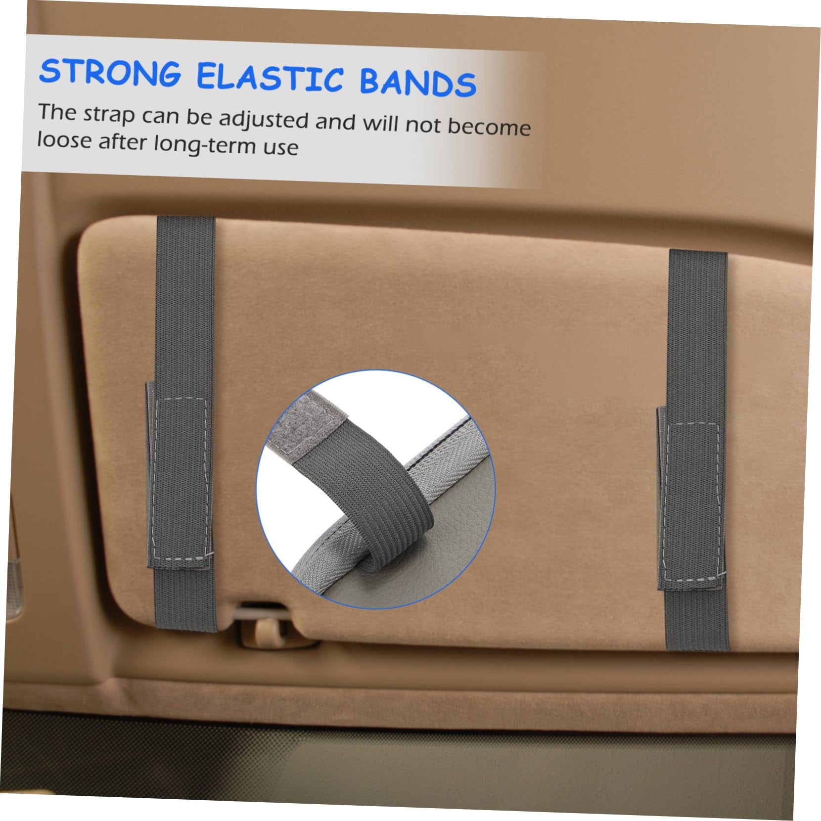 Car Sun Visor Organizer with Double Zippers, Elastic Bands & Glasses ...