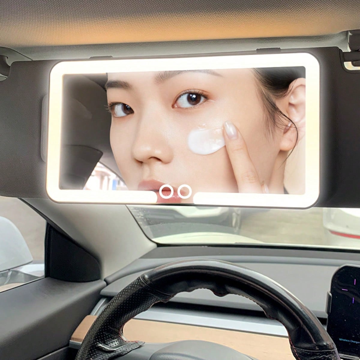Car Sun Visor Vanity Mirror, Car Vanity Mirror With Lights ...