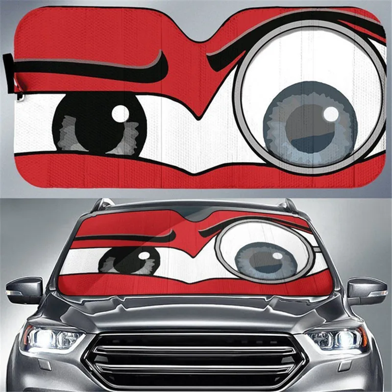 Car Sunshade Crying Eyes Pattern Auto Sun Visor Film Car Front Window ...