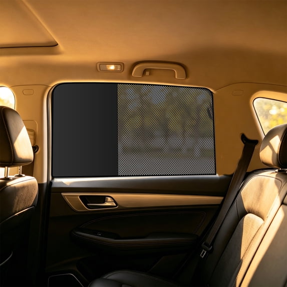 Car Sunshade Window Curtain, Magnetic Suction Mesh Car Sunshade, Semi ...