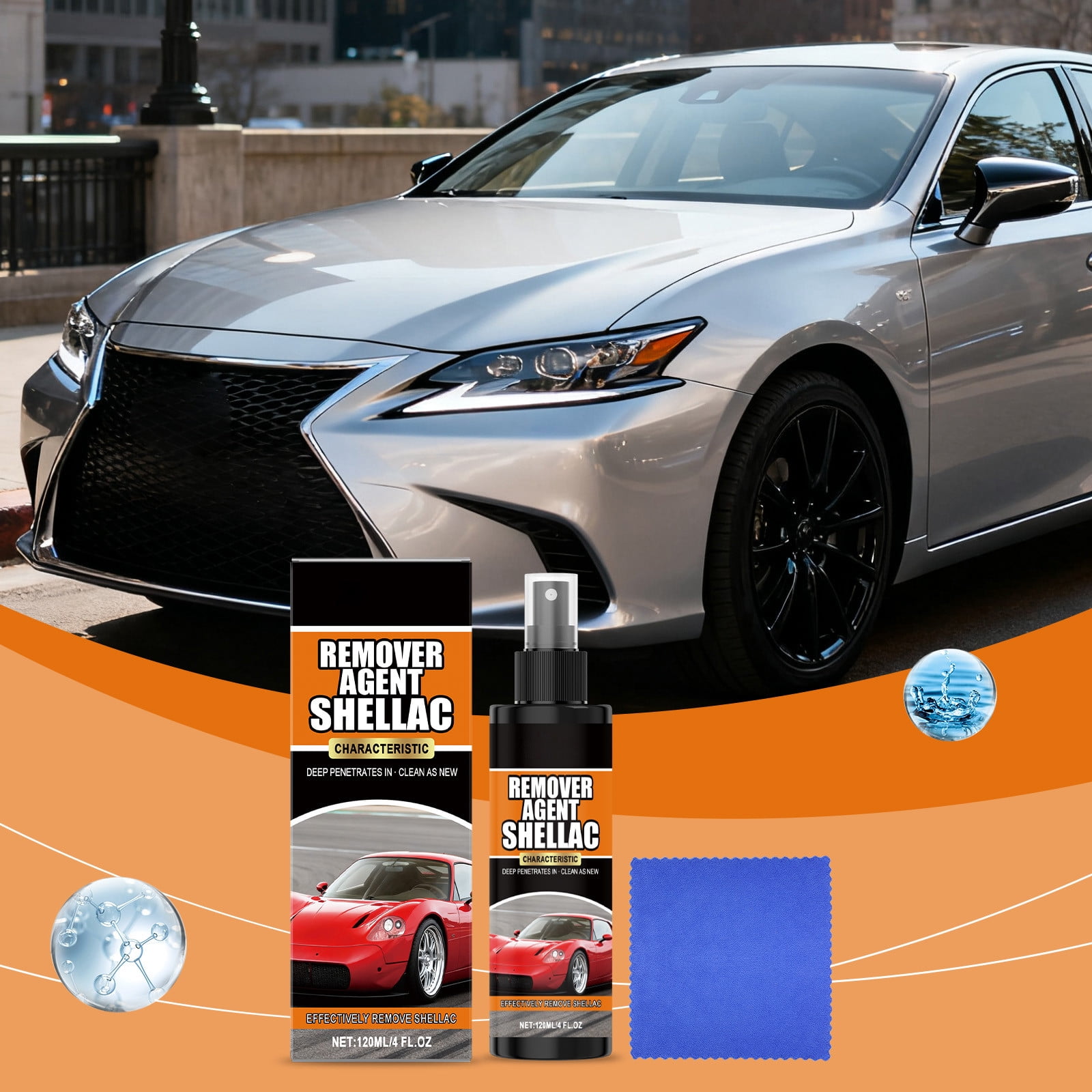 Car Surface Cleaning Spray | Multi-Functional Stain Remover for Oil ...