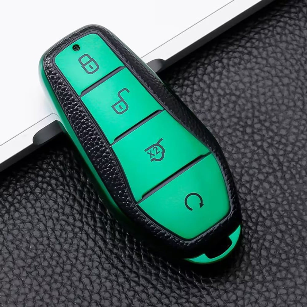 Car TPU Leather Shell Fob Case Key Cover For Byd Song Plus Yuan Pro ...