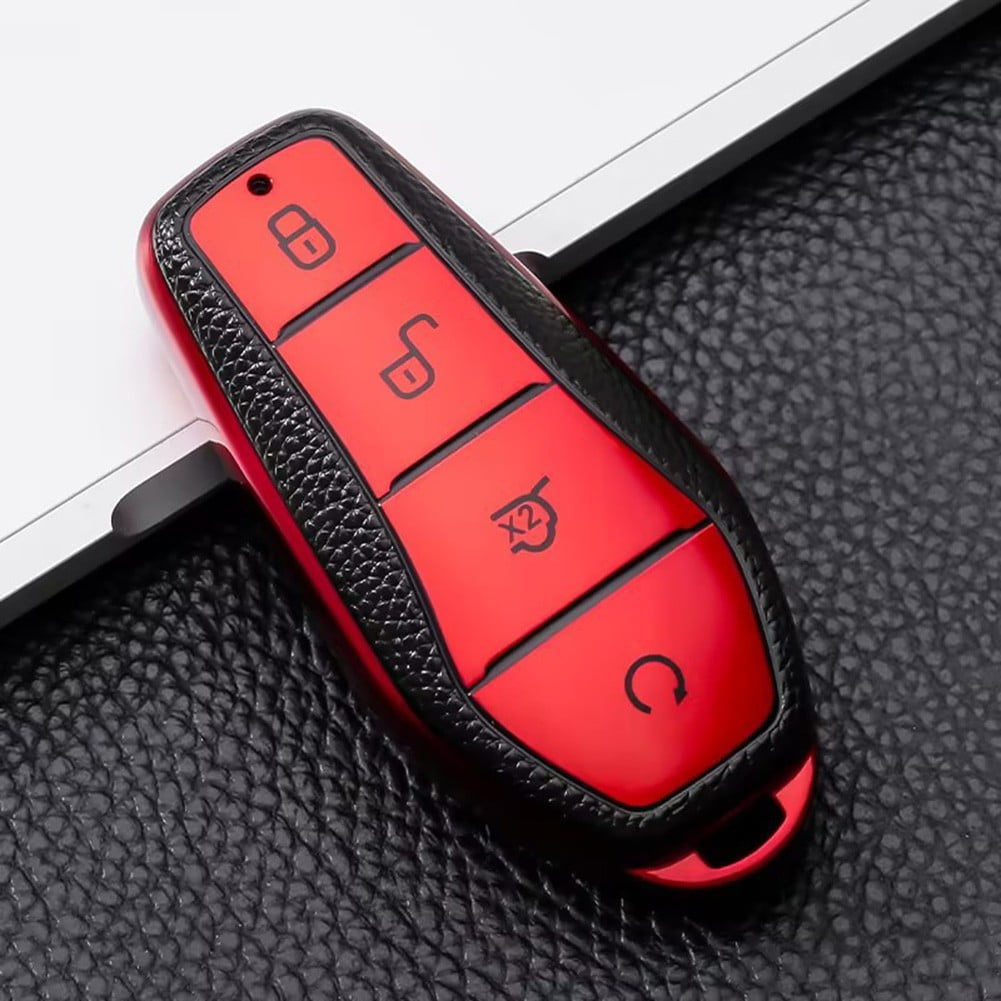 Car TPU Leather Shell Fob Case Key Cover For Byd Song Plus Yuan Pro ...