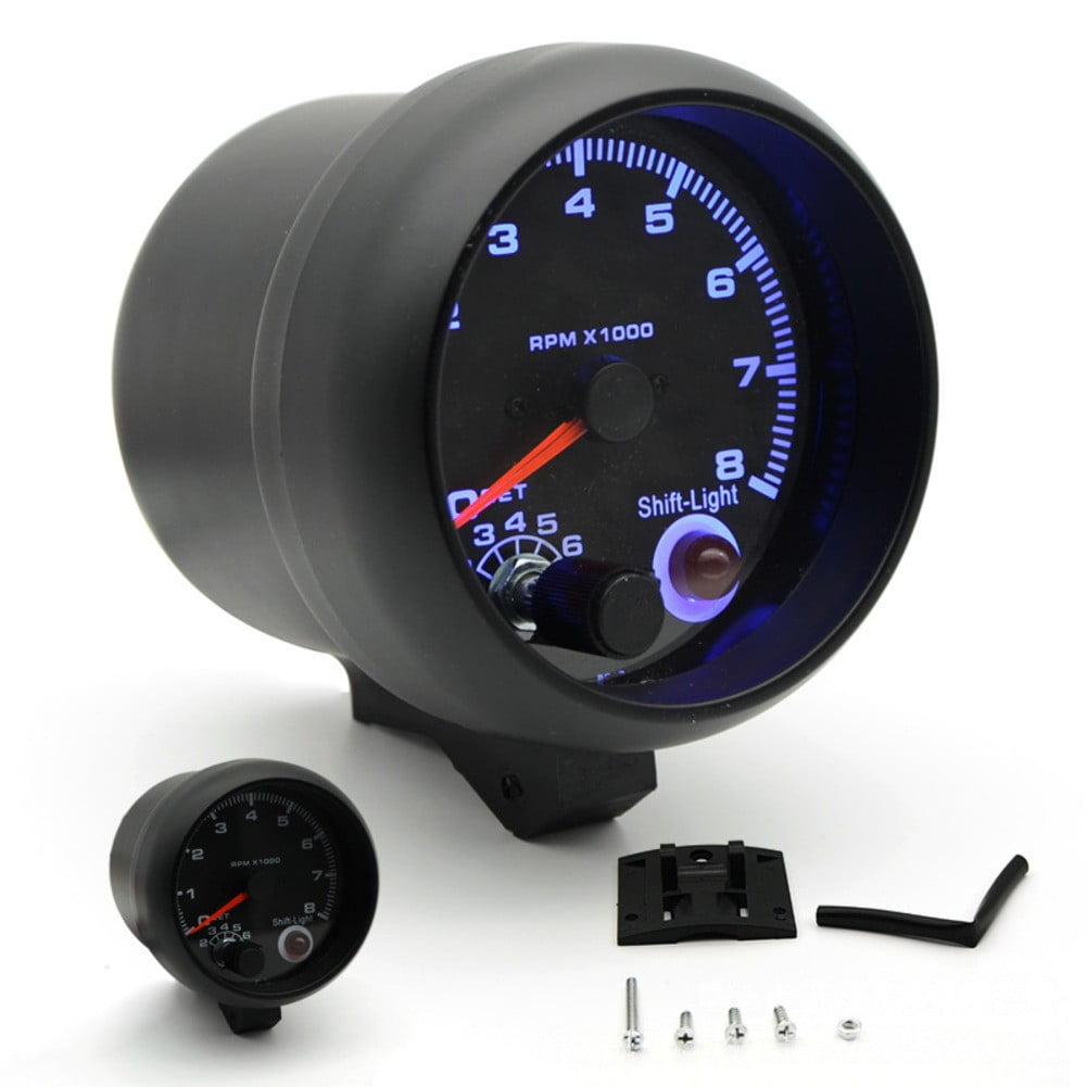 Car Tachometer 12V Engine Speed Gauge With Light For 4/6/8 Cylinder ...