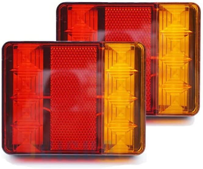Car Tail Light 2pcs 12v 8 Led Rear Lights 6 Function Trailer Trailer ...