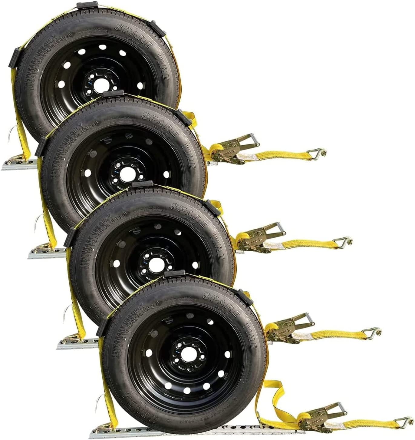 Car Tie Down Straps for Trailers- Heavy Duty E Track Car Hauler Strap ...