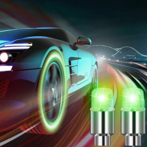 Car Tire Bicycle Tire Led Decorative Flashing Light Wheel Valve Cap ...