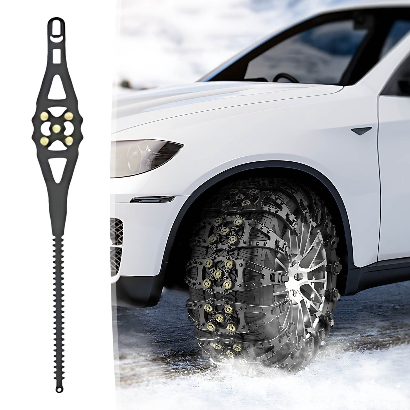 Car Tire Chains Winter Snow Wheels Chain,5PCS Quick Install Tire Chains ...