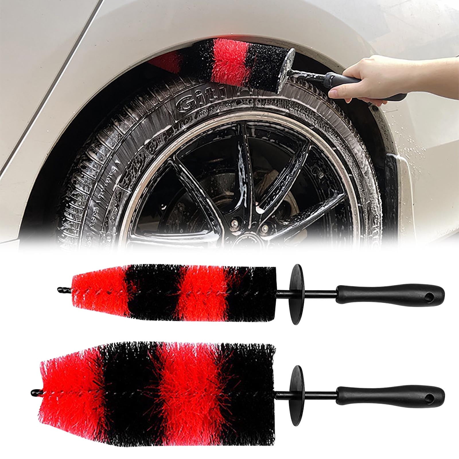 Car Tire Cleaning Brush | Wheel Hub Scrubber for Car, Truck, Motorcycle ...