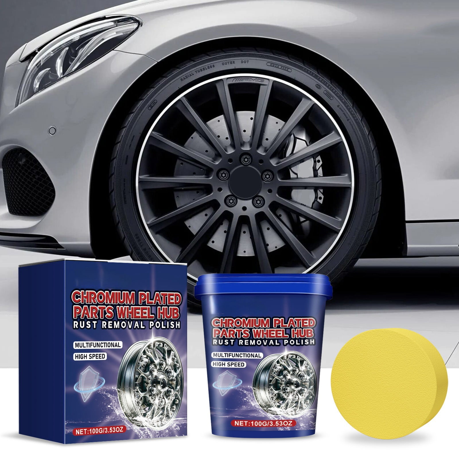 Car Tire Paste Tire Cleaning Wheel Hub Decontamination Long Car ...
