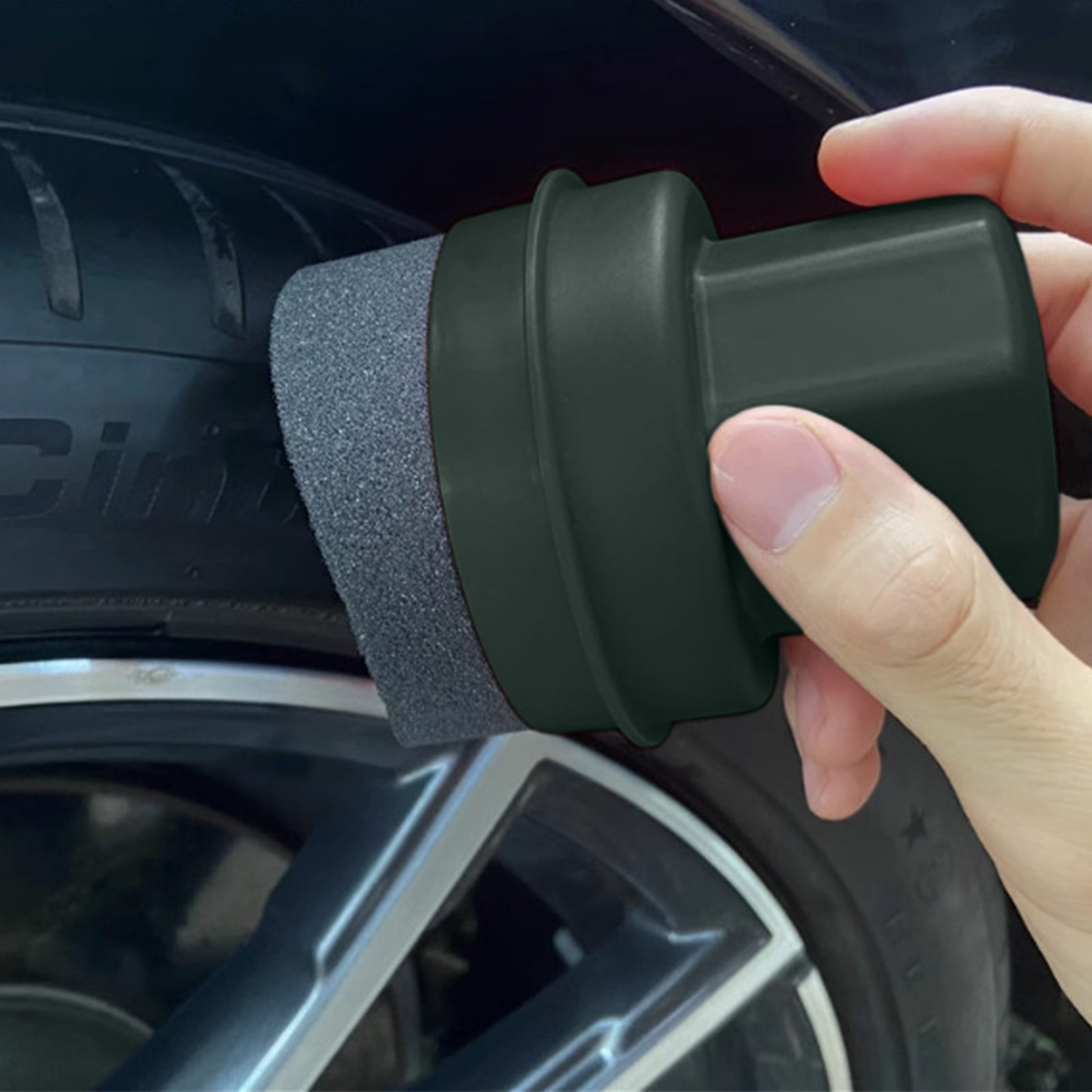 Car Tire Polishing and Oiling Sponge Brush, High-Density Handheld Tire ...