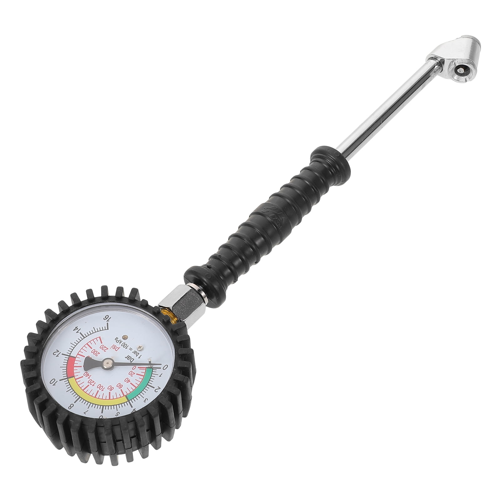 Phenofice Durable Silver Alloy Car Tire Pressure Meter with Rubber Grip ...