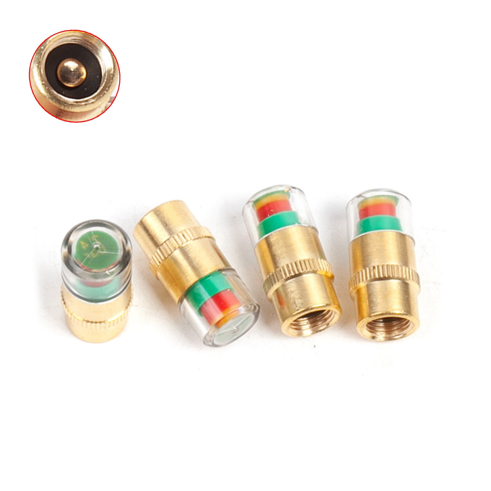 Car Tire Pressure Monitor Valve Cap Set with Sensor Indicator 3 Color ...
