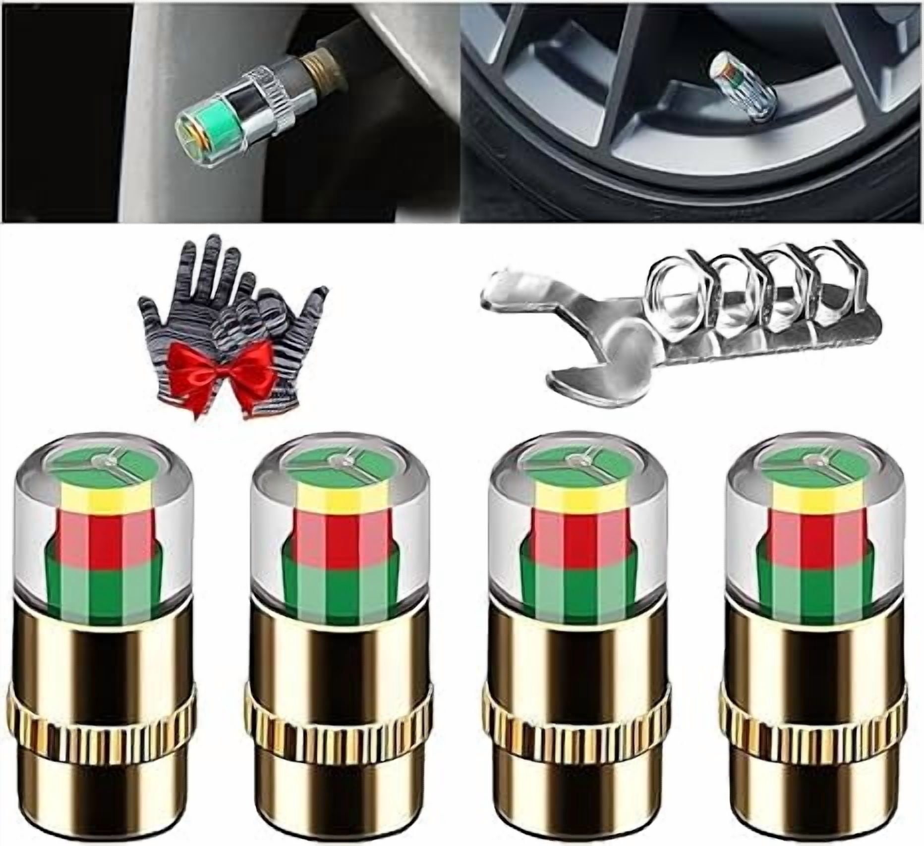 Car Tire Pressure Monitor Valve Stem Caps, 2.4 Bar 36psi Tire Pressures ...