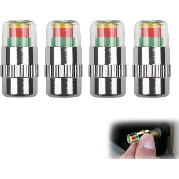 Car Tire Pressure Monitor Valve Stem Caps, 2026 Upgraded 3 Color Eye ...