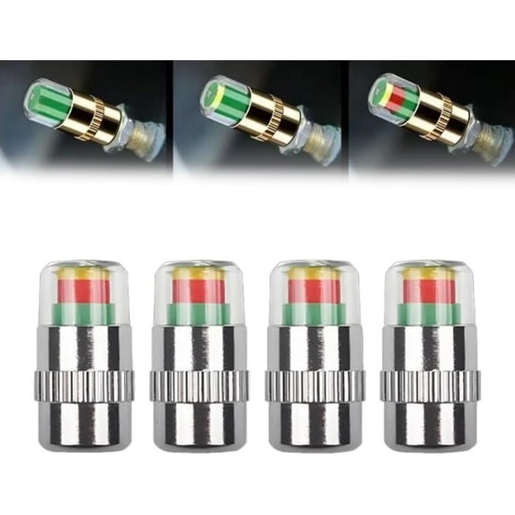 Car Tire Pressure Monitor Valve Stem Caps, Durable Metal Caps with ...