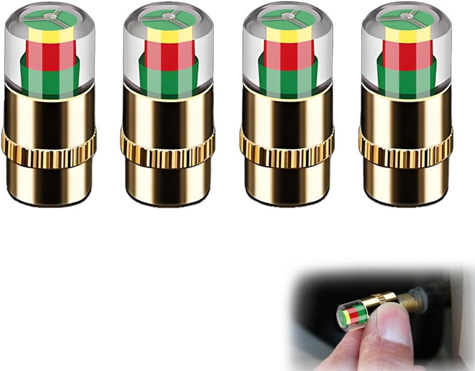 Car Tire Pressure Monitor Valve Stem Caps, New 3 Color Tire Pressure ...