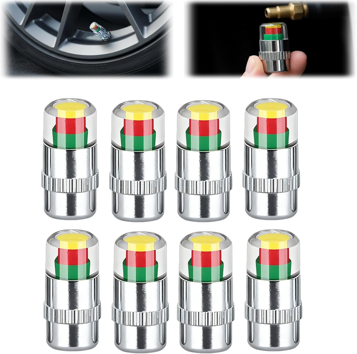 Car Tire Pressure Monitor Valve Stem Caps, Tire Pressure Sensor ...