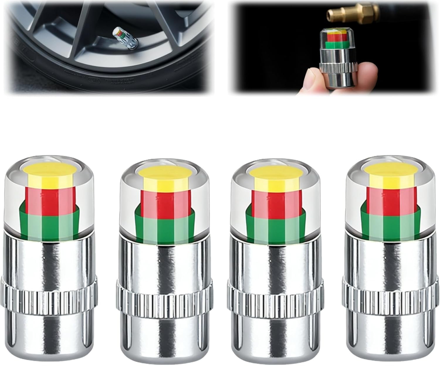 Car Tire Pressure Monitor Valve Stem Caps, Tire Pressure Sensor ...