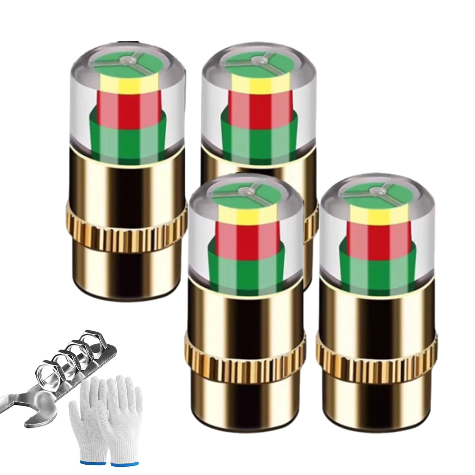 Car Tire Pressure Monitoring Valve Stem Caps | Three-color LED Dynamic ...