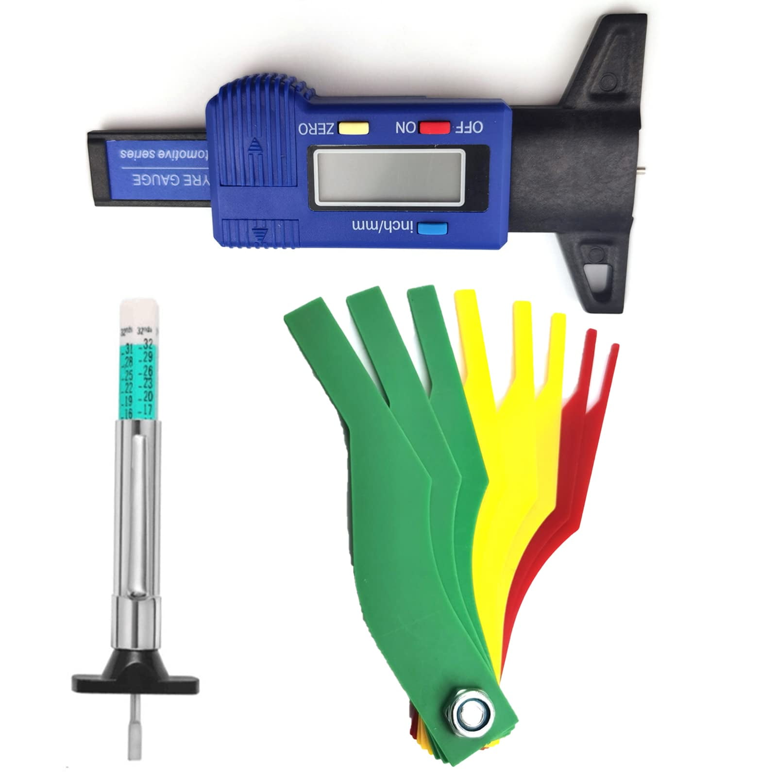 Car Tire Tread Depth Gauge Brake Pad Measuring Tool Tread Depth Tool ...