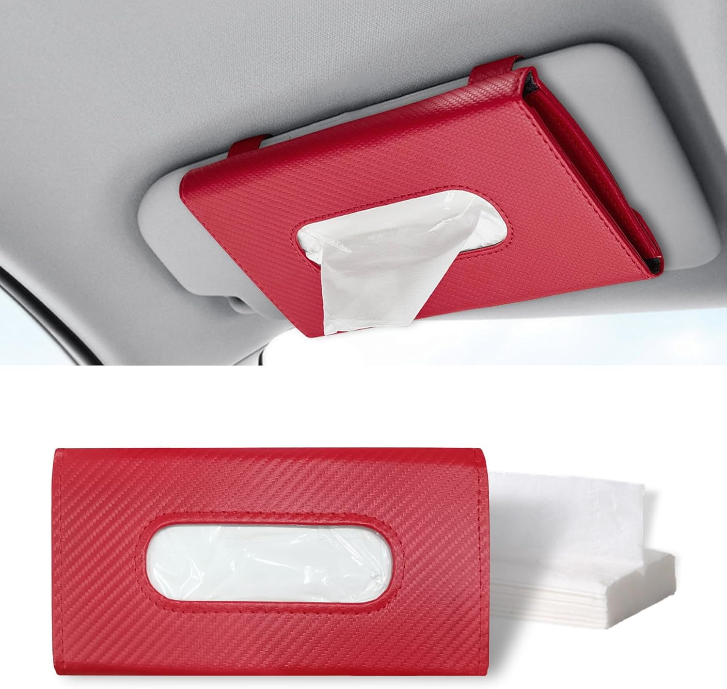 Car Tissue Holder, Sun Visor Organizer, Rectangular Napkin, Accessories ...