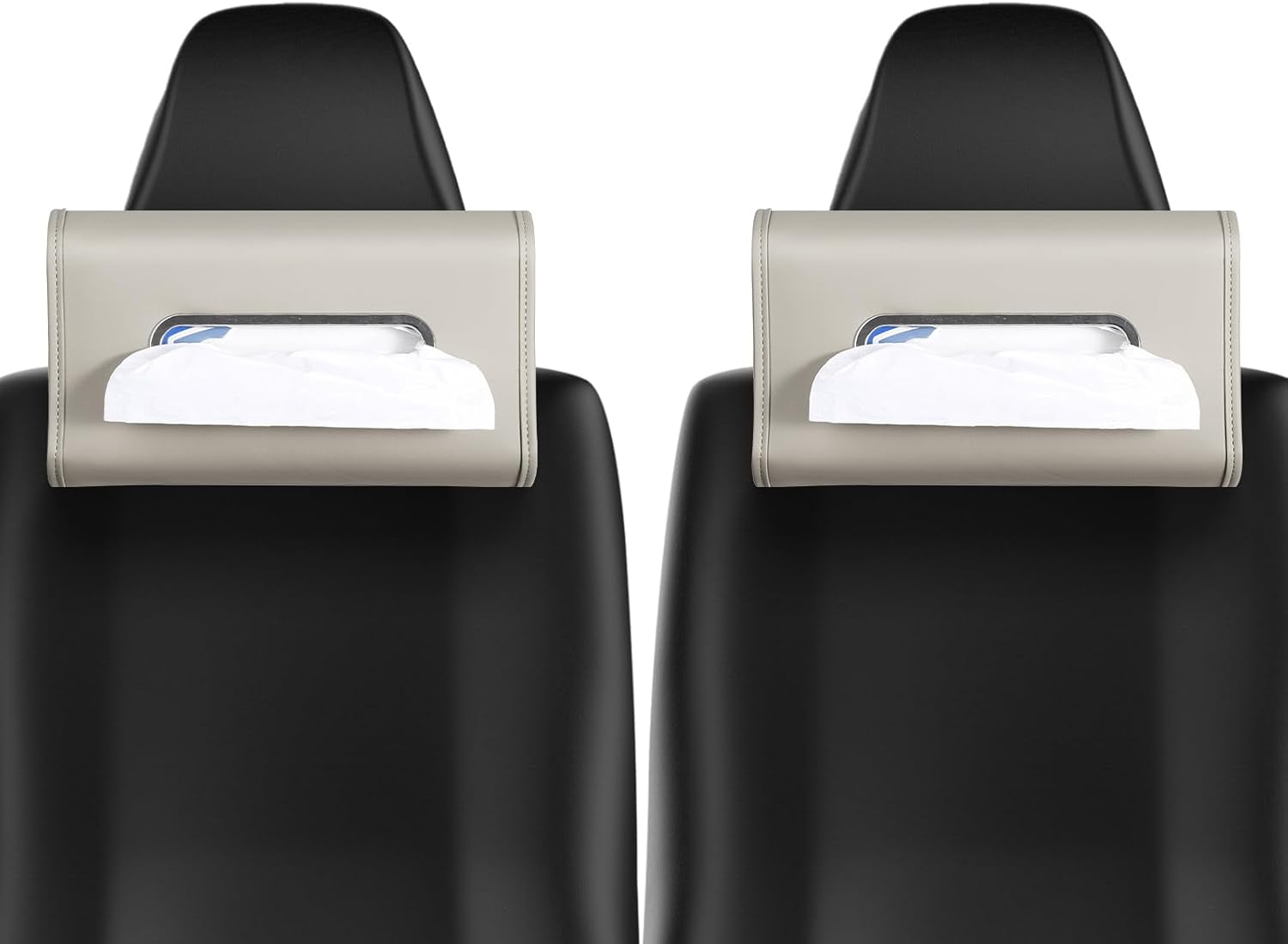 Car Tissue Holder - Tissue Box Cover Keep Car Tidy,PU Leather Backseat ...